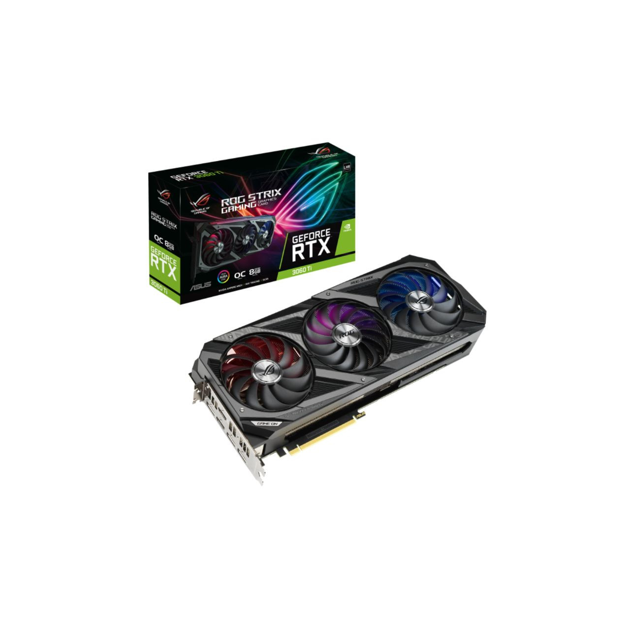 Graphic Cards: VGA ASUS GEFORCE RTX 3060 TI ROG STRIX O8G V2 GAMING ...